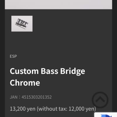 ESP Custom bass bridge 2000s - Chrome | Reverb