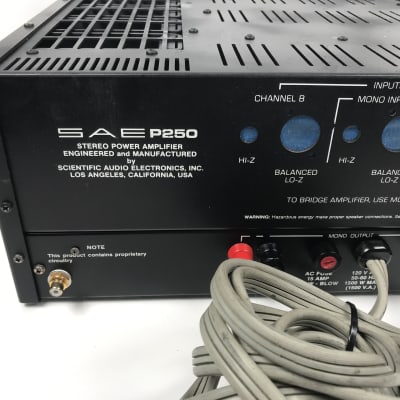 SAE P250 Professional Power Stereo Ampifier | Reverb