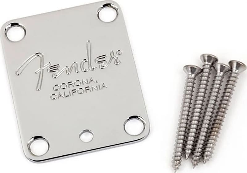 Fender "Corona California" 4-Screw Chrome Neck Plate With | Reverb
