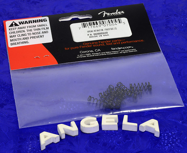 Genuine Fender Strat Black Bridge Saddle Springs .115"X | Reverb UK