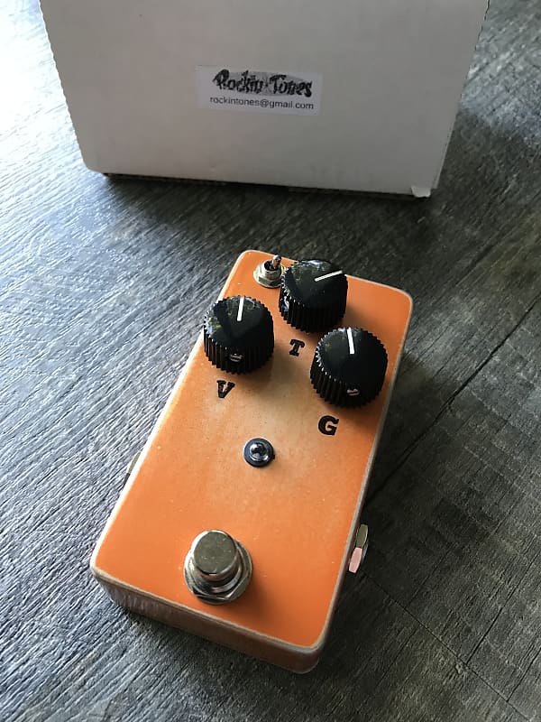 Rockin Tones RAT Clone Distortion LM308 Metal Can Worn Orange | Reverb