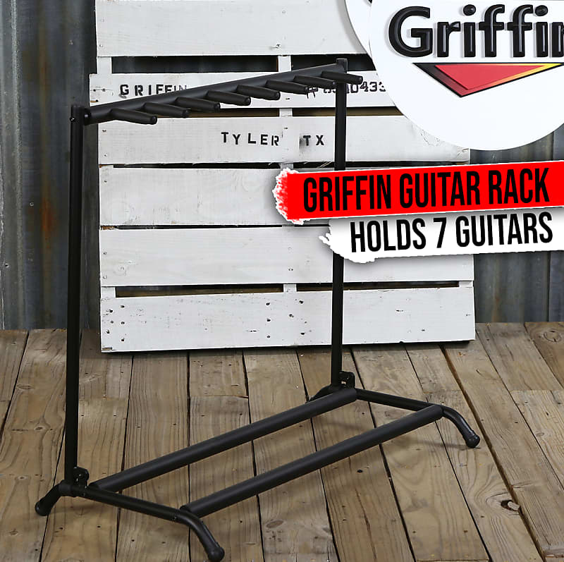 GRIFFIN 7 Guitar Rack Stand Storage – Multiple Support Floor | Reverb