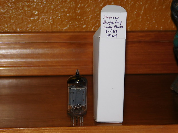 Amperex Long Plate Bugle Boy ECC83 12AX7 D Getter MC4 | Reverb