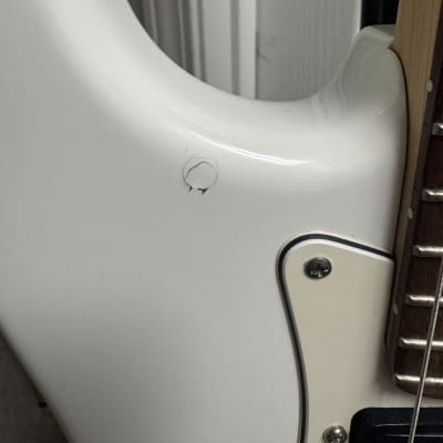 Squier Deluxe Hot Rails Stratocaster - Olympic White | Reverb