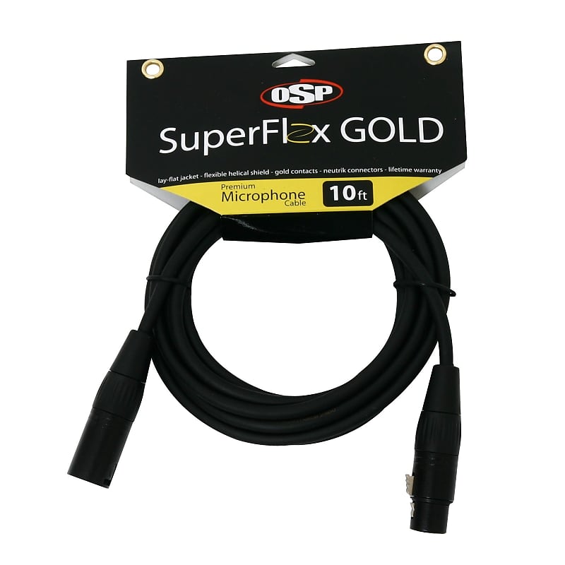 SuperFlex GOLD SFM-10 Premium Microphone Cable 10' | Reverb