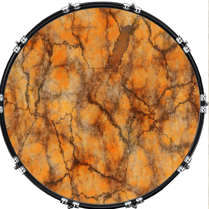 Custom Graphical 22" Kick Bass Drum Head Skin -Texture 4 | Reverb