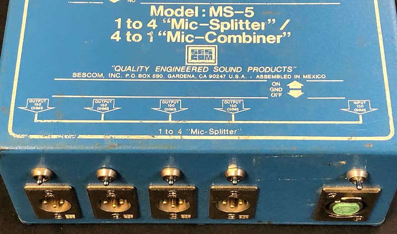 SESCOM 1 to 4 Mic Splitter/ 4 to 1 Mic combiner | Reverb