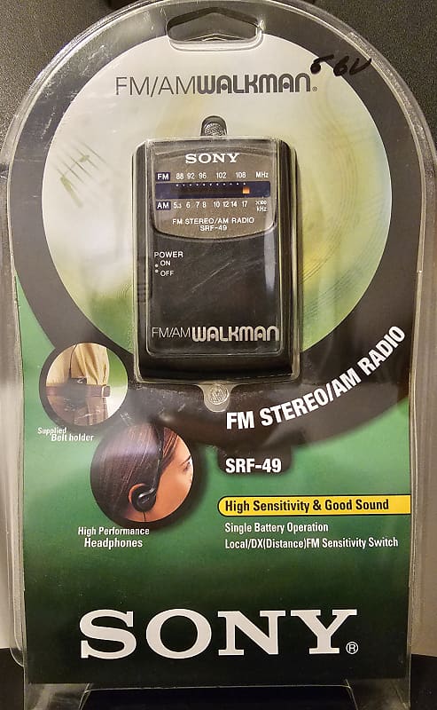 Sony SRF-49 AM FM RADIO in Original Packaging 2000 Black | Reverb