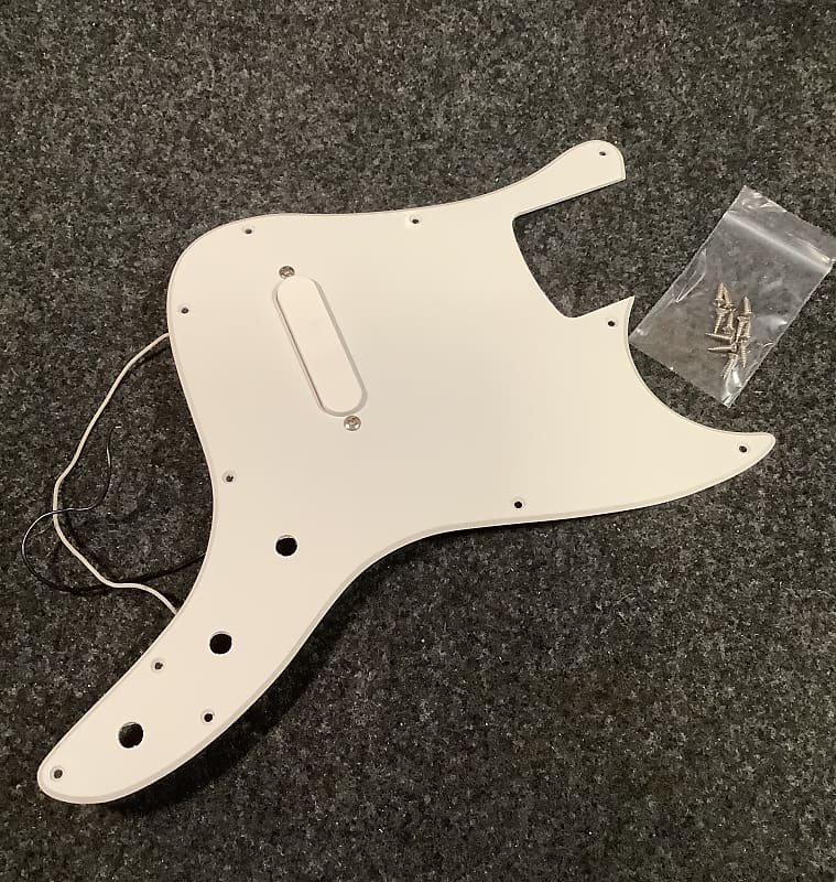 Squier Bronco Bass Pickguard/Pickup 2018 White | Reverb