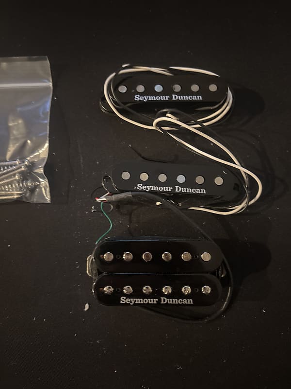 Seymour Duncan TB 6 & Flat Strat HSS Pickup Set - Black | Reverb
