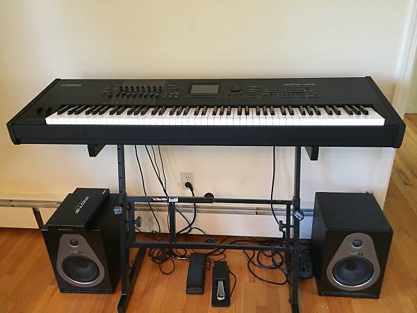 Yamaha Motif XF 8, Stand, Samson A8 Monitors, Pedals, Flight | Reverb