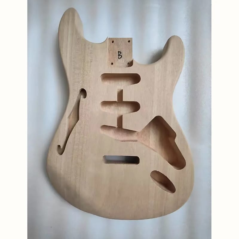 Unfinished Mahogany Wood Strat Stratocaster Style Guitar | Reverb