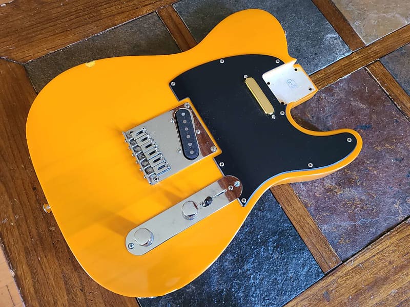 Fender Squier telecaster body loaded - butterscotch yellow | Reverb