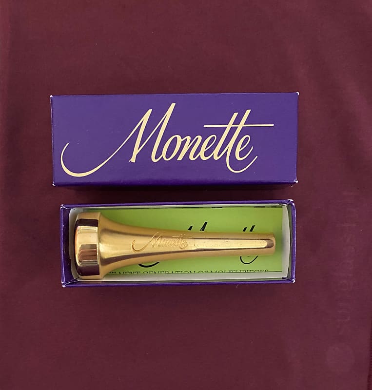 Monette Unity B2-7 Trumpet Mouthpiece - Gold Plated | Reverb
