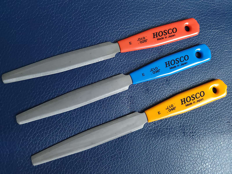 Hosco TL-NF3E Double Edge Nut File Set of 3 for Electric | Reverb