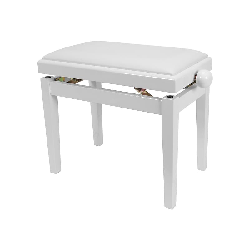 Crown Timber Trim Height Adjustable Piano Stool (White) | Reverb