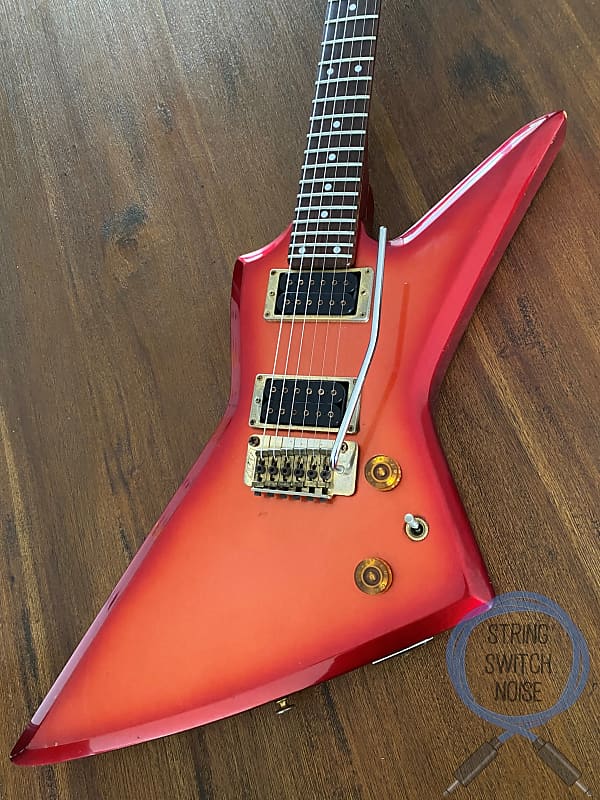 Aria Pro II, Explorer, ZZ Custom, Red Burst, MIJ, 1983 | Reverb
