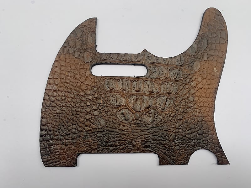 Genuine Leather Pickguard - Standard Telecaster - Made by | Reverb