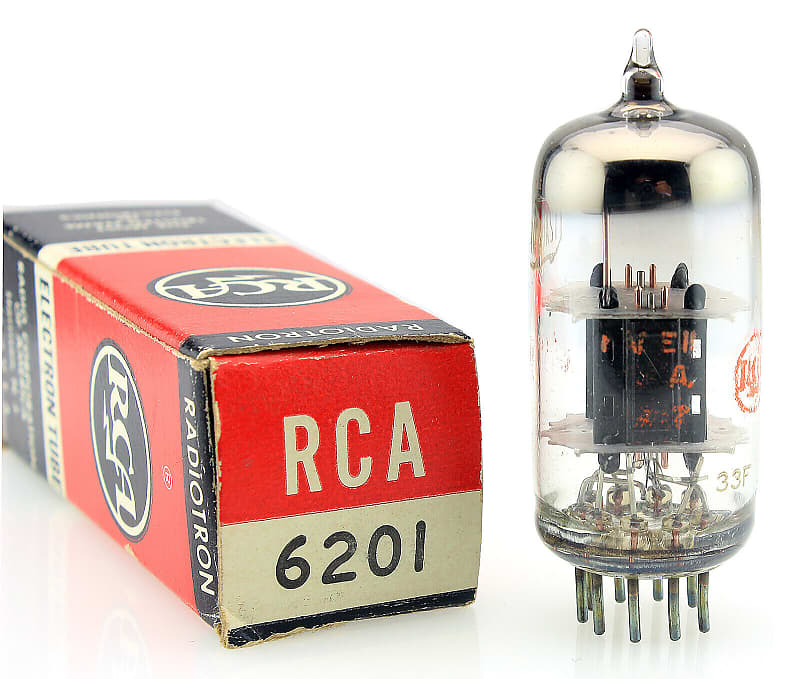 1960's RCA 6201 12AT7WA BLACK PLATE NOS VACUUM TUBE | Reverb
