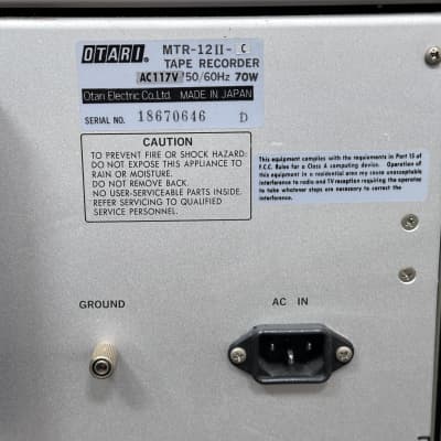 Otari MTR-12 II C 1/2" 2 Track Reel To Reel Analog Tape | Reverb