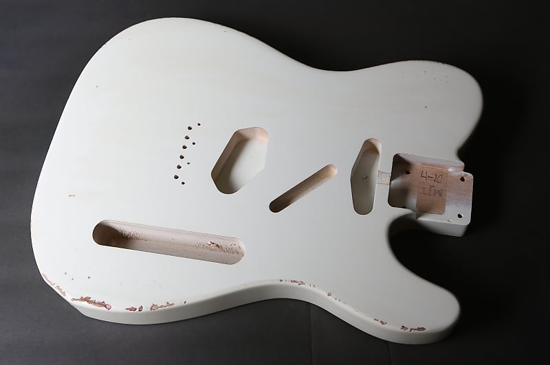 MJT Olympic White Tele body alder aged nitro relic | Reverb
