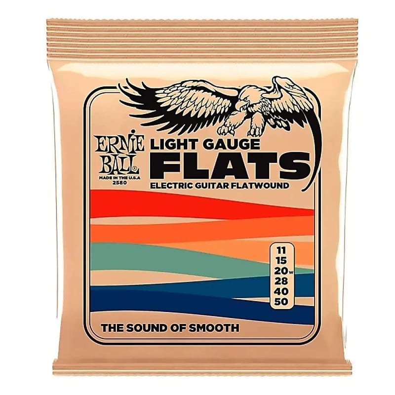 2580 Ernie Ball Light Stainless Steel FLATWOUND Electric | Reverb