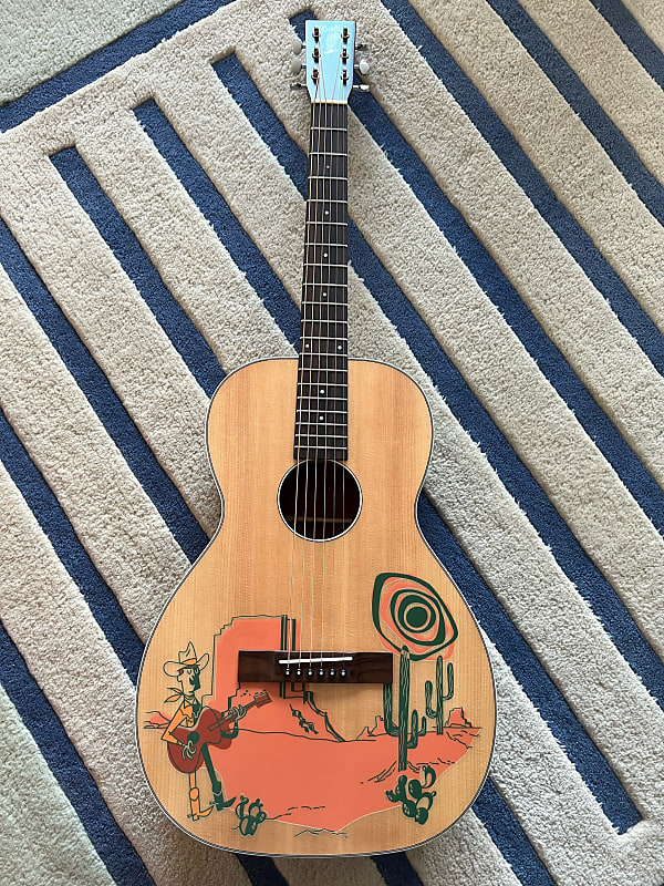 Mollo Custom Guitars Parlor, Cowboy Dan 2022 Clear Satin with | Reverb