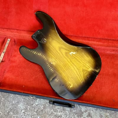 Fender Telecaster Bass body c 1972 - Sunburst refinish | Reverb