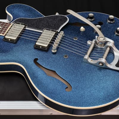 Gibson MOD Series 1961 ES-335 with Bigsby, Blue Sparkle | Reverb