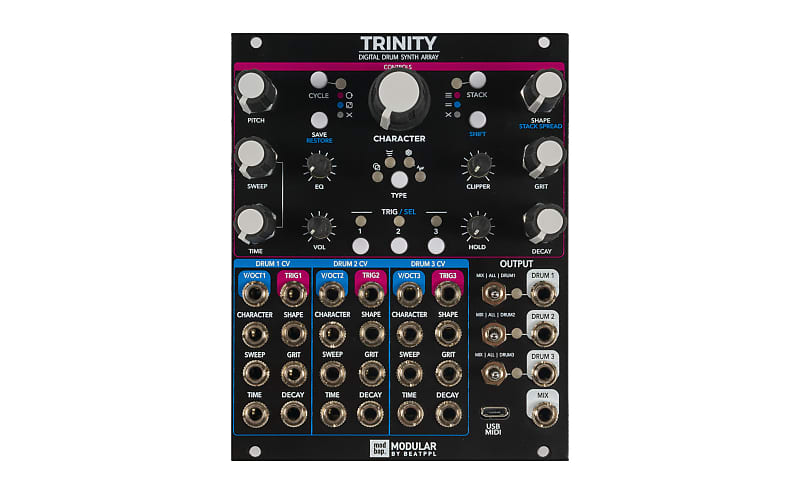 Modbap Modular Trinity 3-Channel Digital Drum Synth Array | Reverb