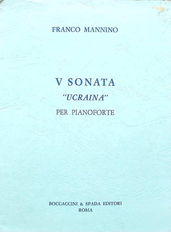 Franco Mannino - V Sonata "Ucraina" for Piano | Reverb