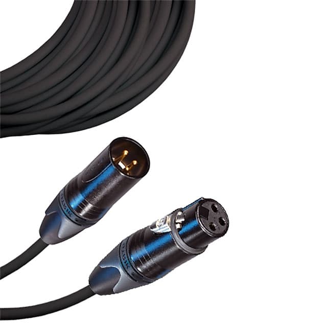 50 foot Male to Female XLR Cable: Black - Ploynk | Reverb