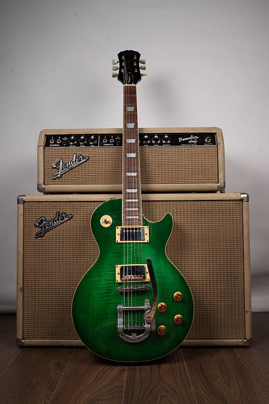 1997 Epiphone Limited Edition Les Paul Standard - in Green - | Reverb