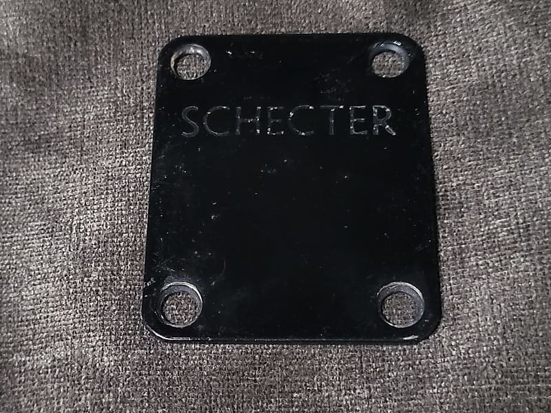 Schecter Guitar/Bass Neck Plate - Black | Reverb