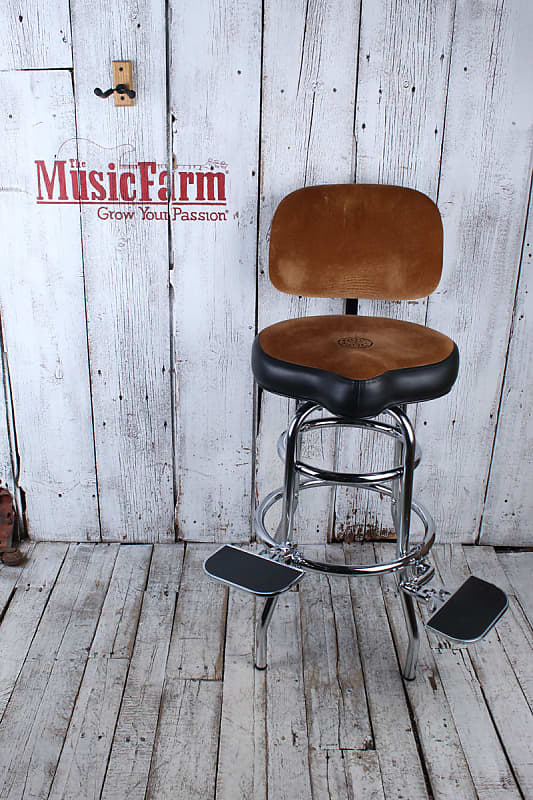 Roc-N-Soc Drum Throne Bar Stool with Backrest and Foot Rests | Reverb