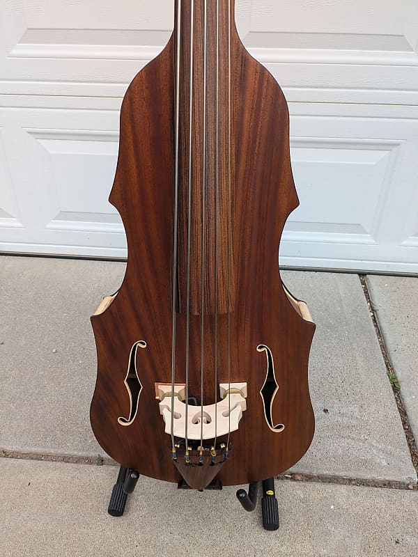 5 String 3/4 Scale Natural Finish Electric Upright Bass | Reverb