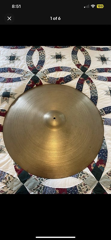 Zildjian 26” Ride Cymbal Mid 70's Excellent Condition | Reverb