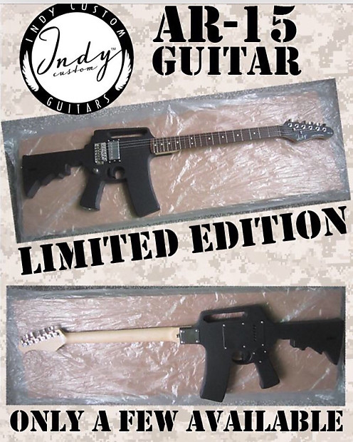 Indy Custom AR-15 AR15 Black Electric Guitar limited run, | Reverb