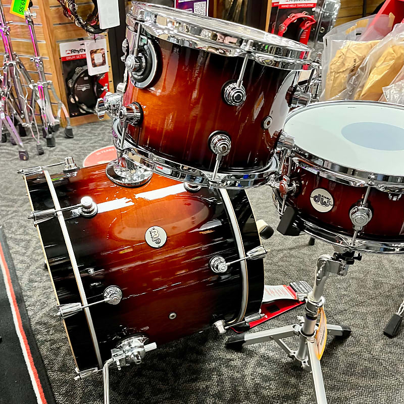 DW Design Mini-Pro 4pc (10/13/18/13x5) - Tobacco Burst | Reverb