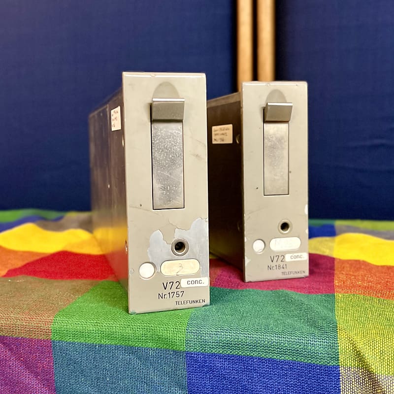 PAIR! -Telefunken V72 tube microphone preamplifier c 1960 - | Reverb