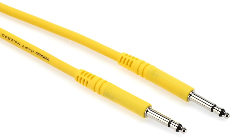 Mogami PJM 1804 Bantam TT Patch Cable - 18 inch Yellow | Reverb