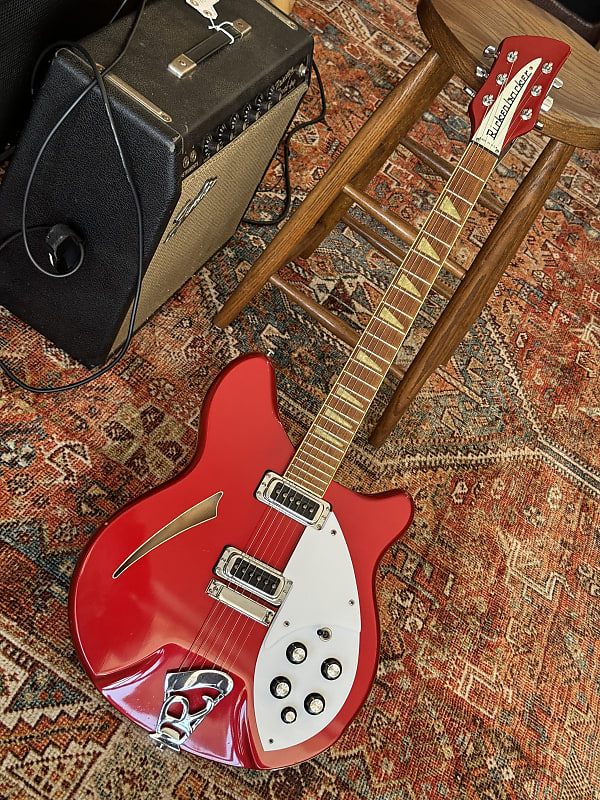 Vintage Rickenbacker 360 1986 rare color Ruby Red w/ original | Reverb
