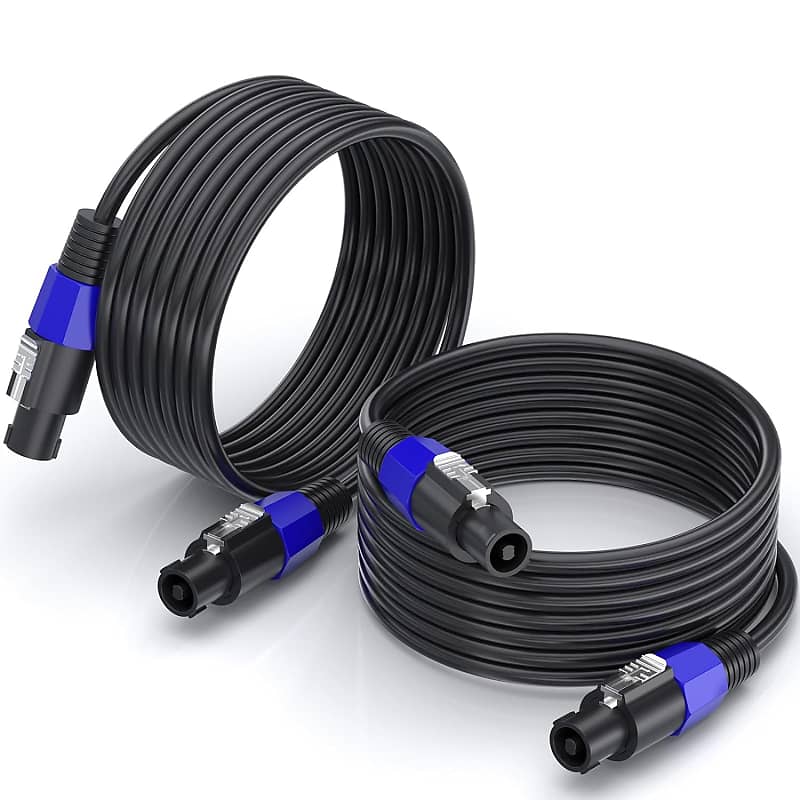 2 Pack 25 Feet Professional Speakon To Speakon Cables, 12 Awg | Reverb