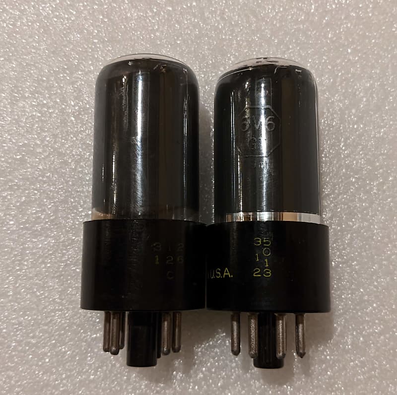 6V6GT Sylvania Matched Pair Tubes NOS-Testing Gray & Silver | Reverb