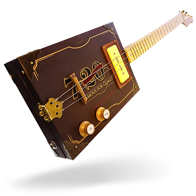 "1874 Rambler" Premium 3-string Electric Cigar Box Guitar | Reverb