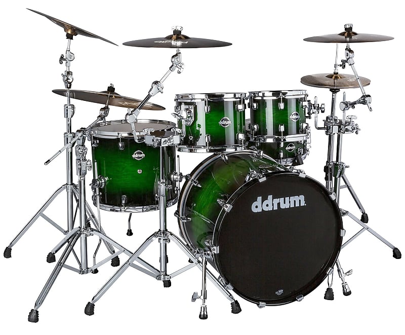 ddrum Dominion Birch 5PC Shell Pack With Ash Veneer Green | Reverb