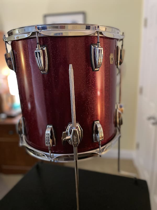 Ludwig Legacy Shell 14x14 Floor Tom Ruby Glass Glitter | Reverb