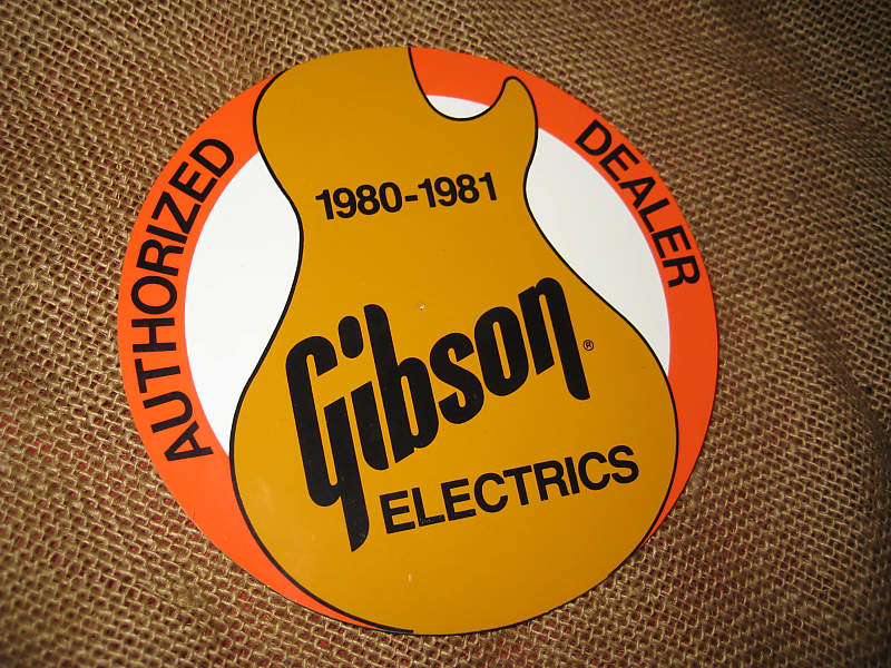 Gibson Authorized Dealer Sticker Sign '80 - '81 | Reverb