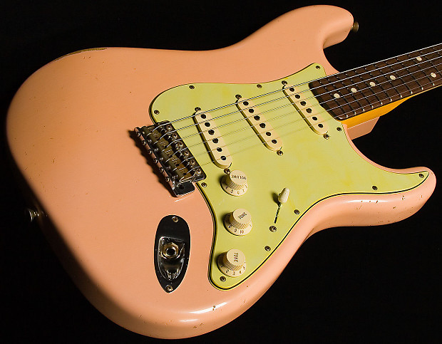 Fender Custom Shop Wildwood 10" '61 Strat Relic Shell Pink | Reverb
