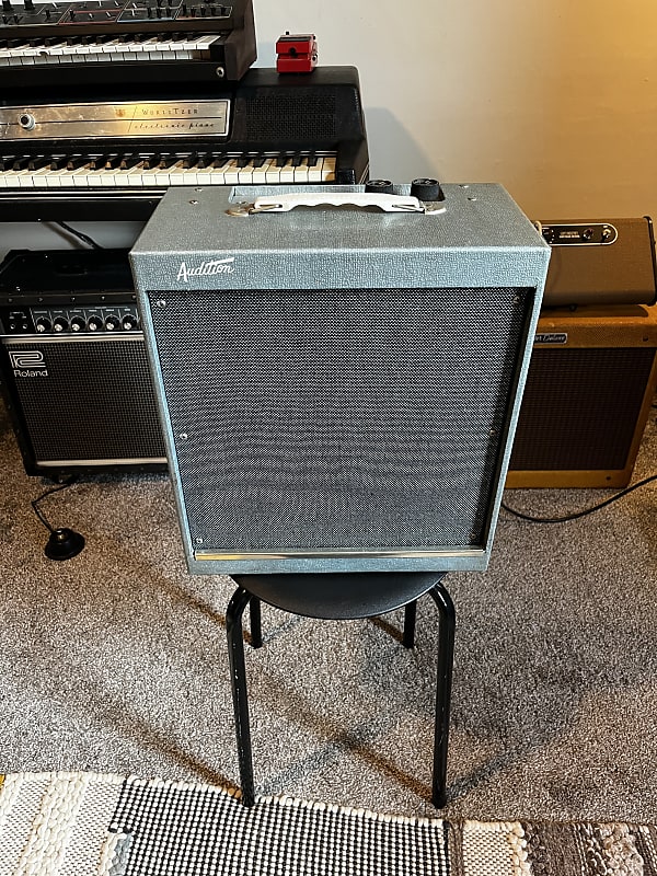 1960's Audition Baby Blue Sparkle Tube Amp MIJ Teisco HiLo | Reverb